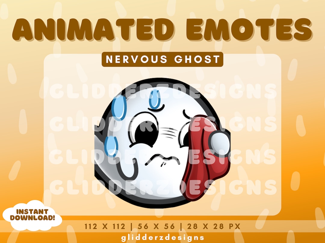 Nervous Twitch Emote | Ghost Animated Emote | Nervous Animated Twitch ...