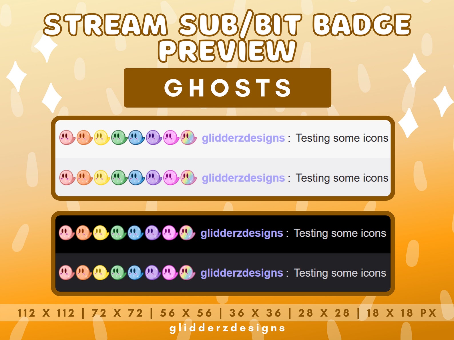 Ghost Sub Badge Twitch Halloween Sub Badges Twitch Spooky - Etsy