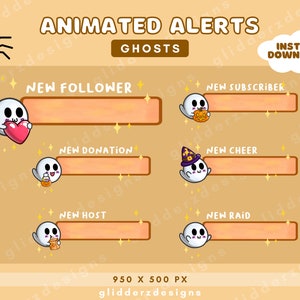 ANIMATED Halloween Twitch Alerts | Twitch Alerts Animated | Ghost ...