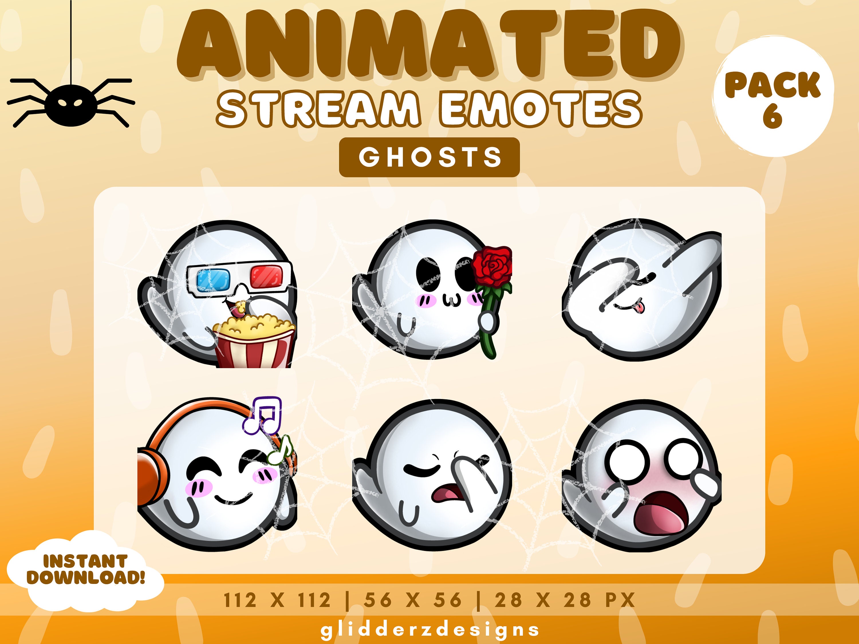 Ghost Emotes ANIMATED Ghost Animated Twitch Emotes - Etsy