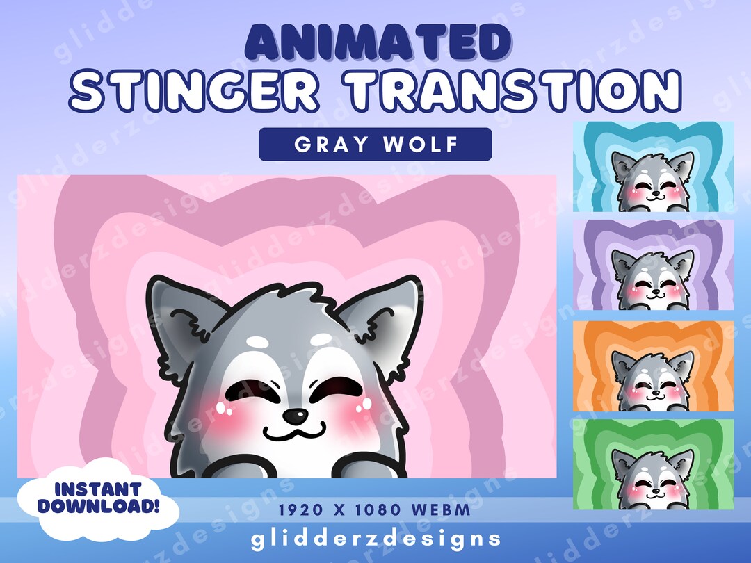 Gray Wolf Stinger Transition | Gray Wolf Twitch Transition | Animated ...