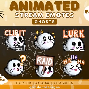 Ghost Animated Twitch Emotes | Halloween Animated Emotes | Ghost Emotes ...