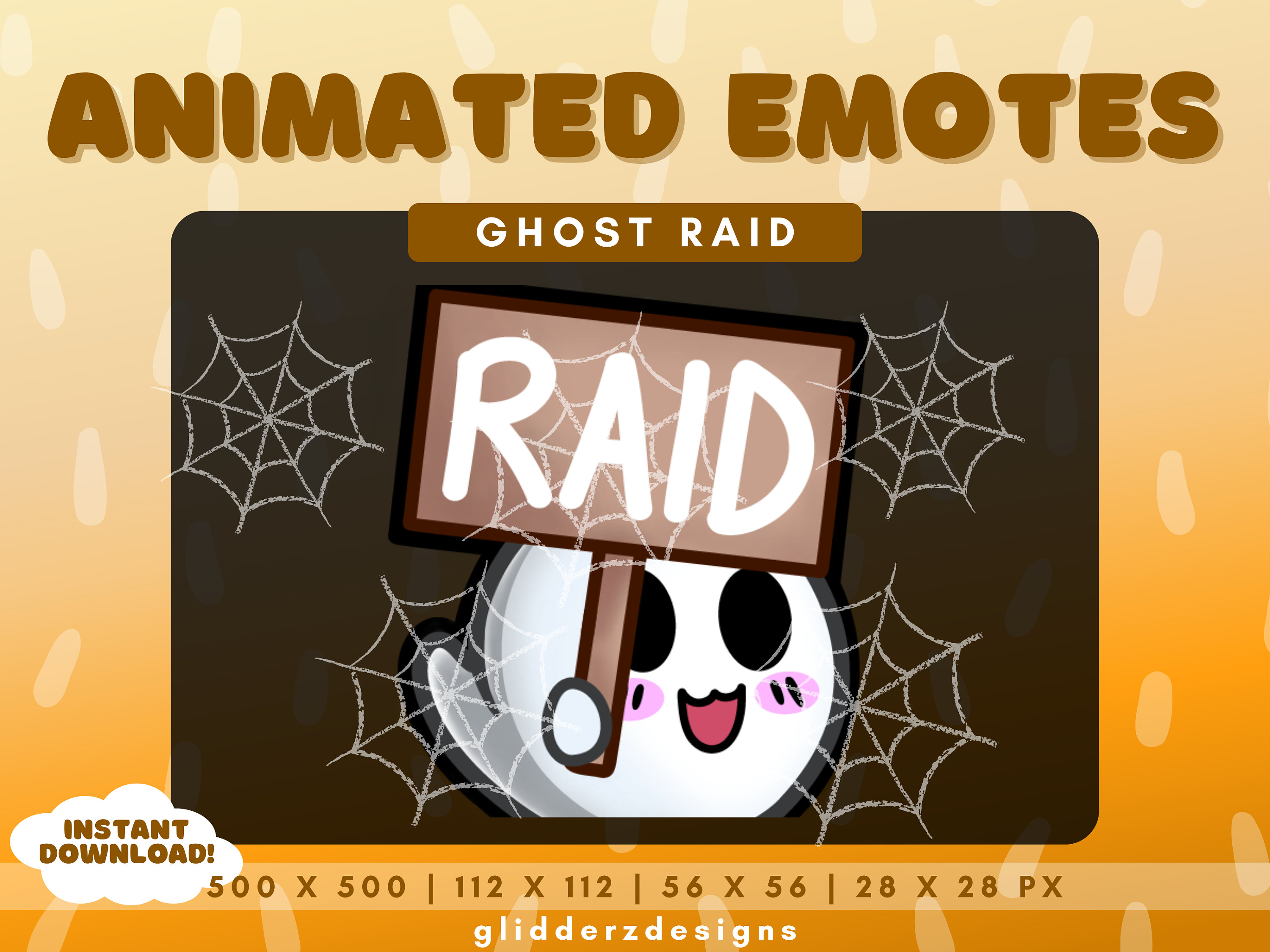 Animated Raid Emote Twitch Ghost Raid Animated Emote Ghost - Etsy
