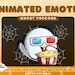 Ghost Eating Popcorn ANIMATED Emote Twitch | Popcorn Emote Animated ...