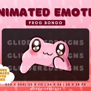 Pink Frog Bongo Emote Animated | Frog Bongo Animated Emote | Frog Bongo ...