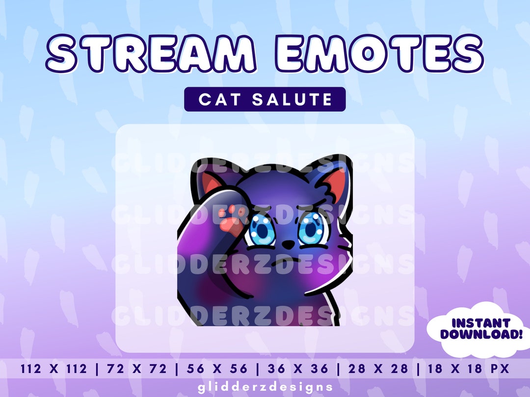 Galaxy Cat Salute Twitch Emote Galaxy Cat Salute Emote for - Etsy
