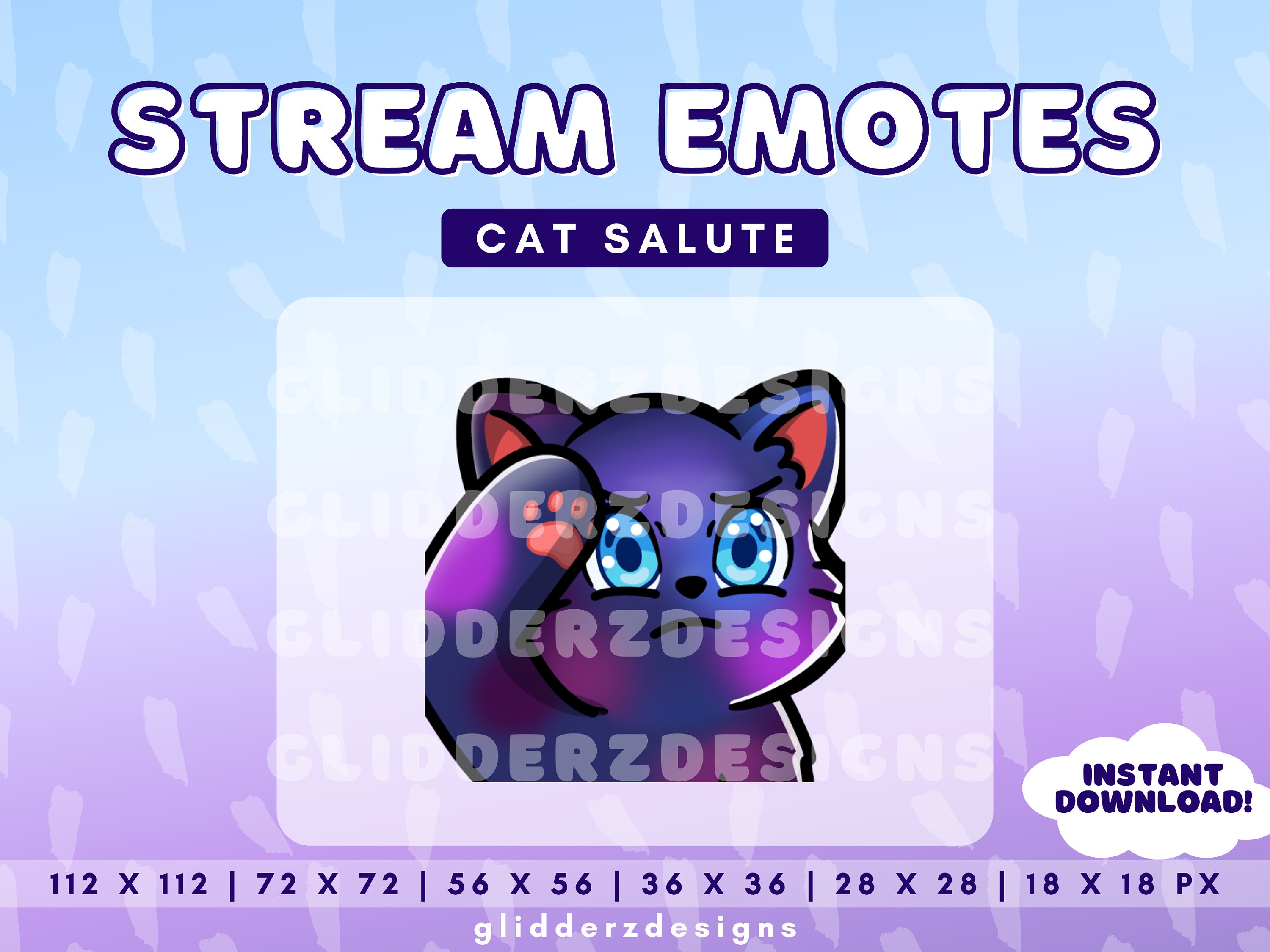 Galaxy Cat Salute Twitch Emote Galaxy Cat Salute Emote for - Etsy