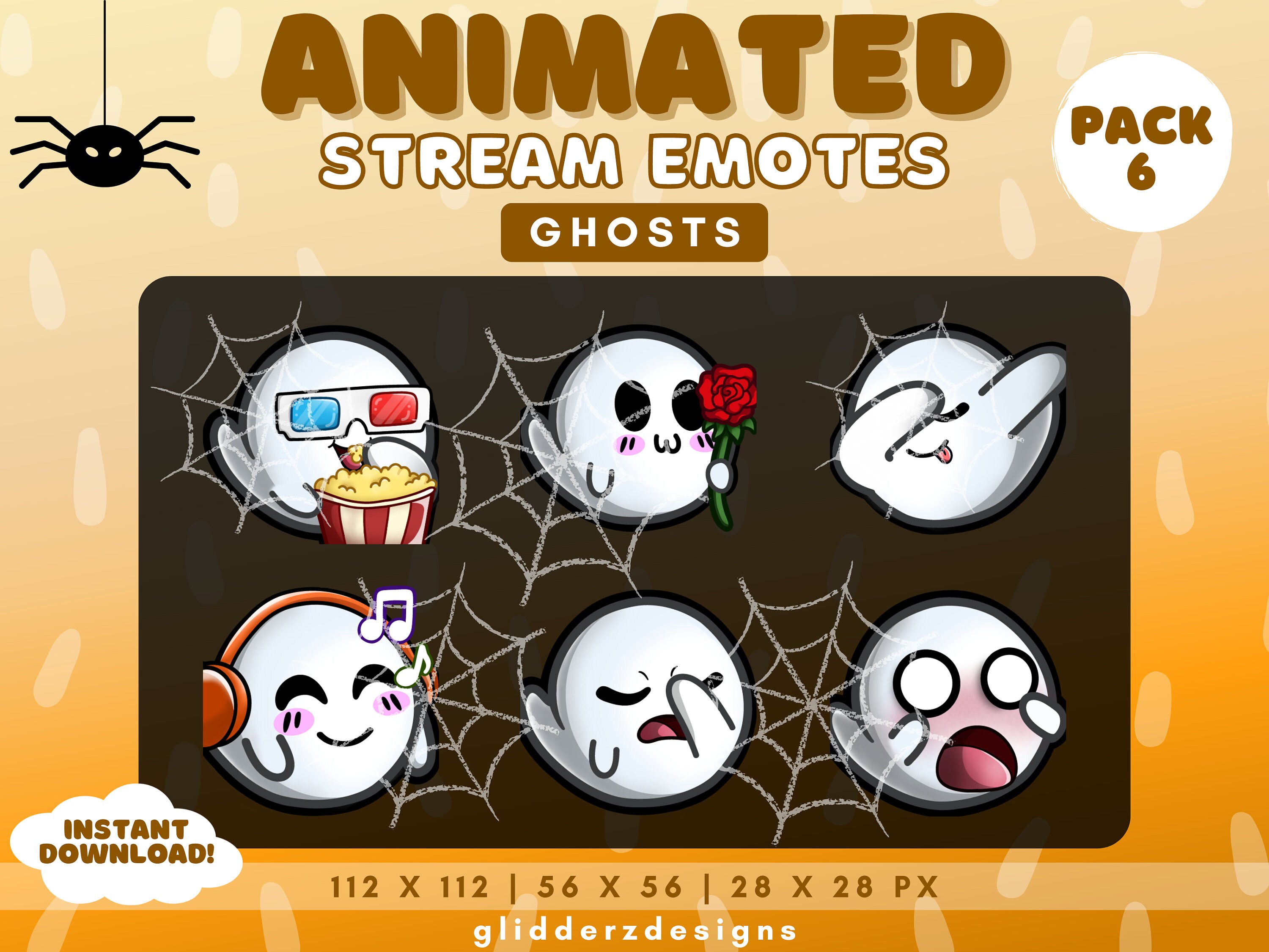 Ghost Emotes ANIMATED Ghost Animated Twitch Emotes - Etsy