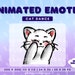 White Cat Dance Animated Emote Twitch | Cat Animated Dance Emote ...