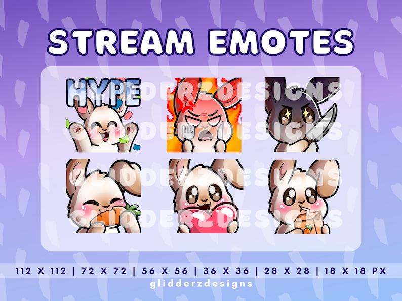 Tan Bunny Emote Jumbo Pack 1 | Tan Bunny Twitch Emotes | 21 Tan Bunny ...