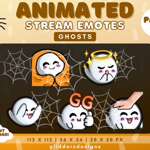 ANIMATED Twitch Emotes Ghosts | Ghost Animated Emotes | Halloween ...