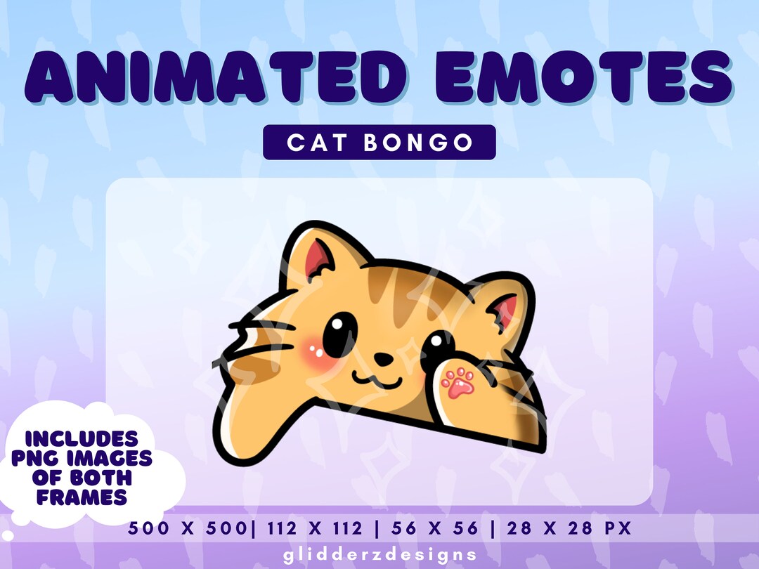 Animated Bongo Cat Emote | Orange Bongo Cat Animated Emote | Orange Cat ...