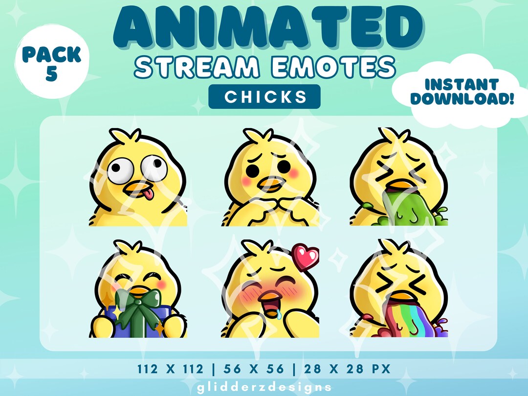 Animated Chick Emotes | Chick Twitch Emotes Animated | Chick Animated ...