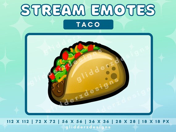 Taco Emote Twitch Stream Emote Taco Taco Sub Badge Twitch | Etsy