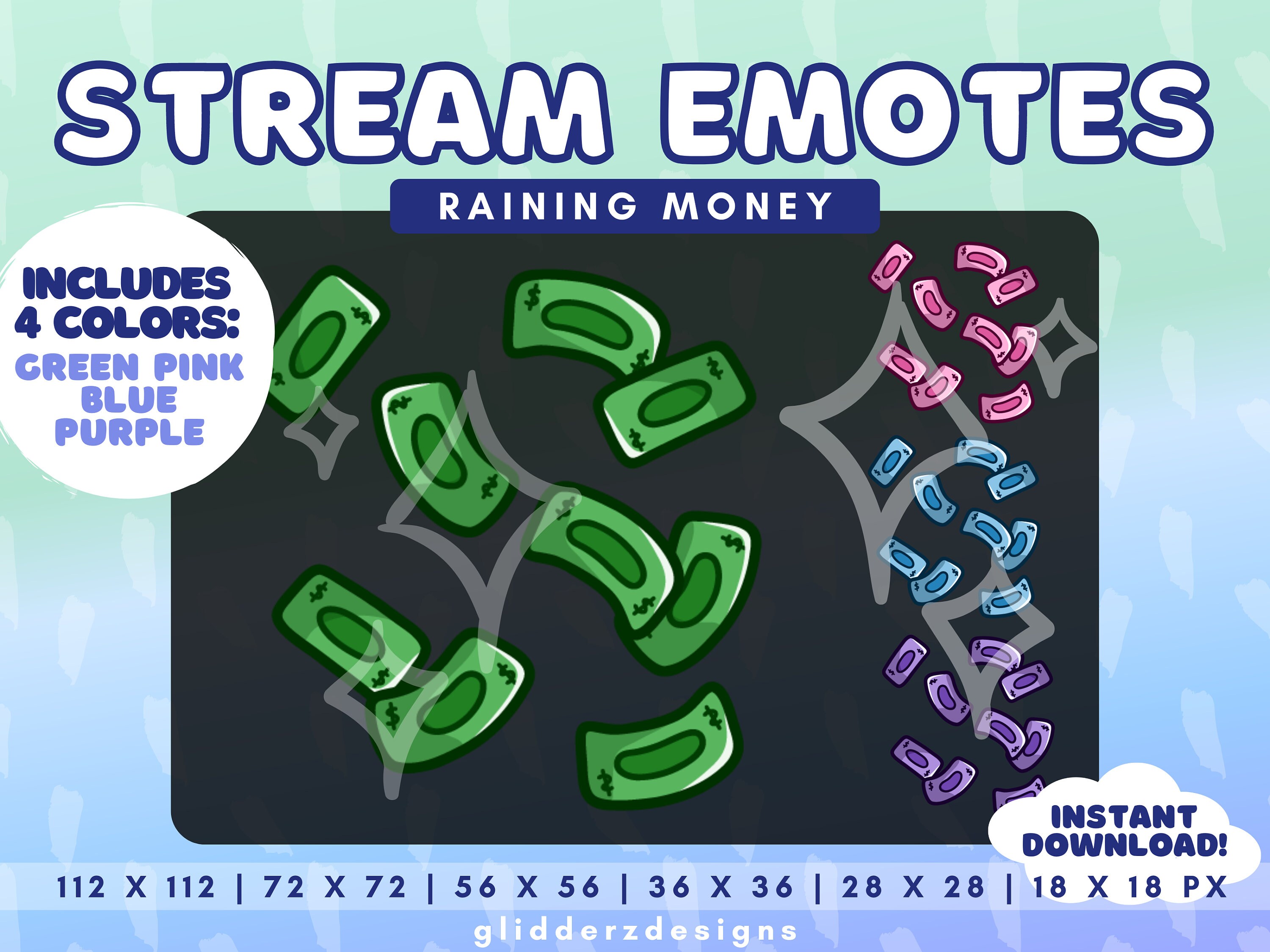 Raining Money Twitch Emote Donation Emote Twitch Money - Etsy Portugal
