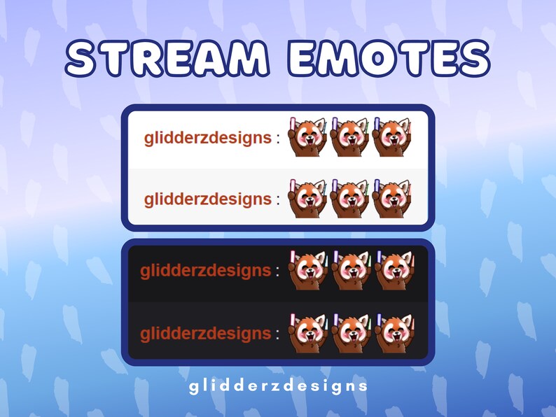 ANIMATED Glow Stick Emote | Red Panda Glow Stick Twitch Emote | Red ...
