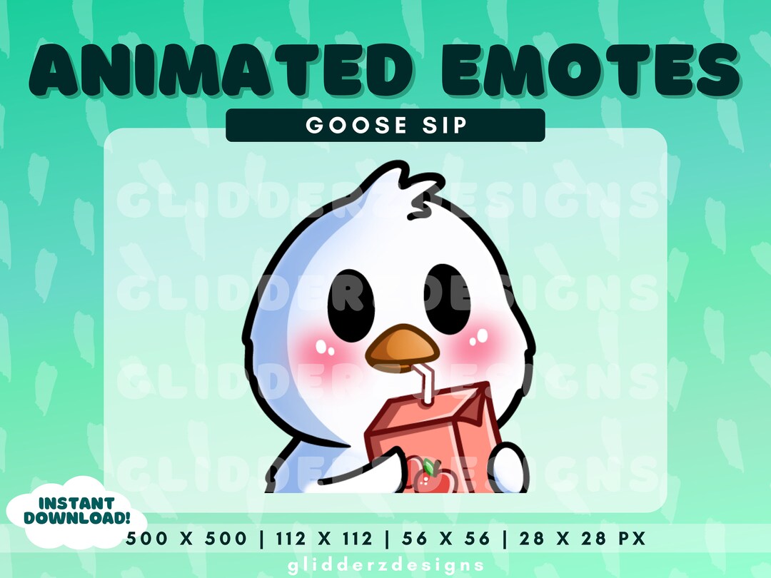 Goose Sip Animated Twitch Emote | Goose Animated Emote | Goose Sip ...