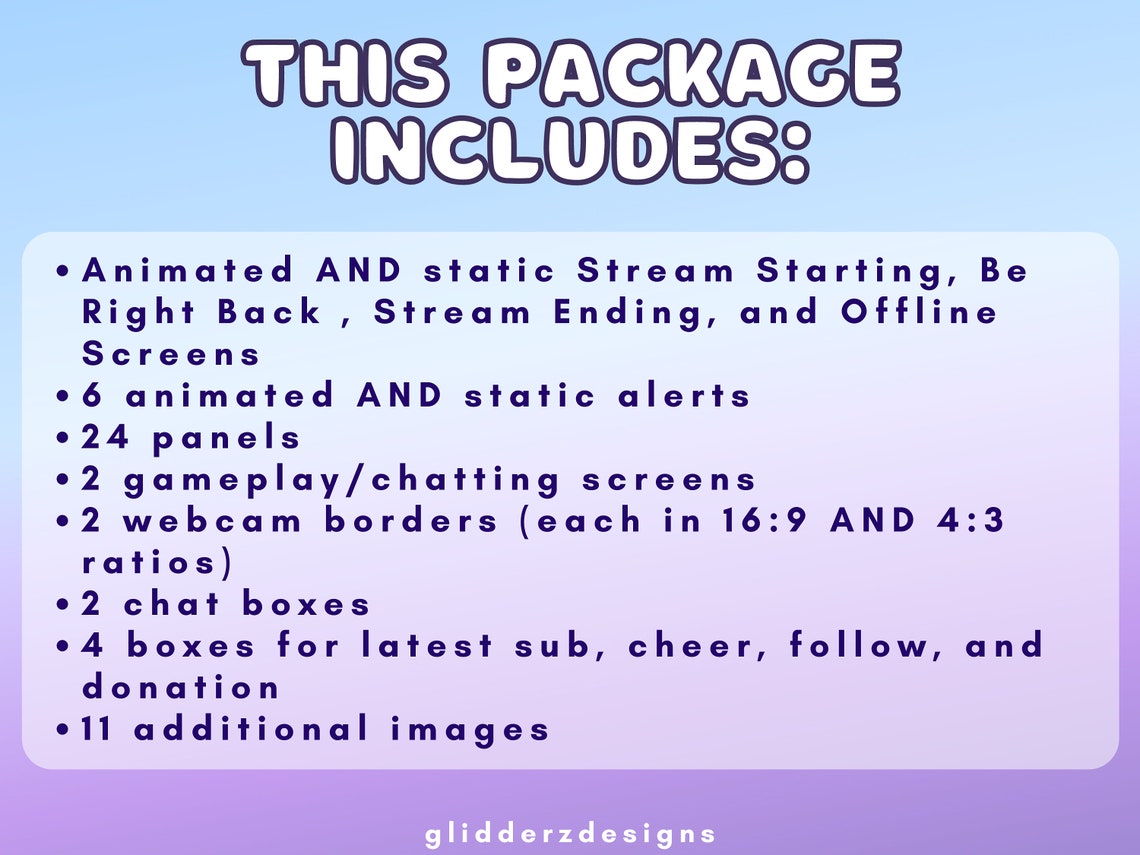 Animated Cat Overlay Package White Cat Twitch Package Cat - Etsy