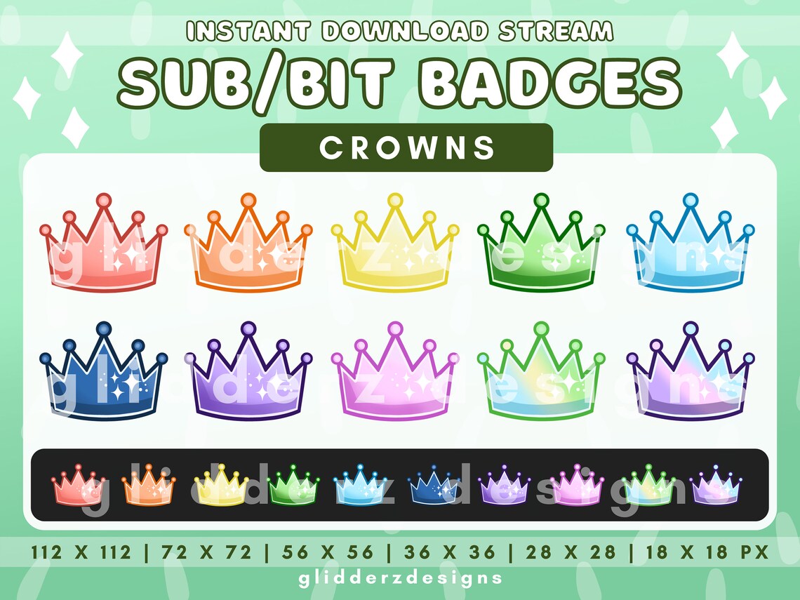 Crown Badge Twitch Crown Sub Badge Twitch Twitch Sub - Etsy
