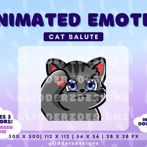 Salute Cat Twitch - Etsy