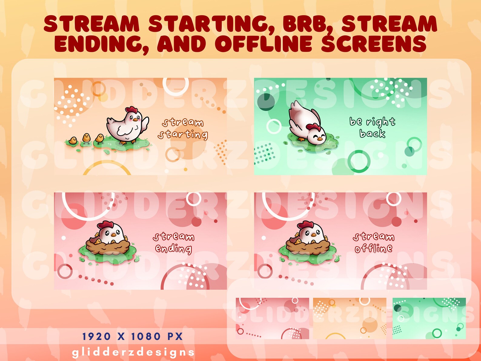 Chicken Animated Overlay Chicken Twitch Overlay Chick Twitch Overlay ...