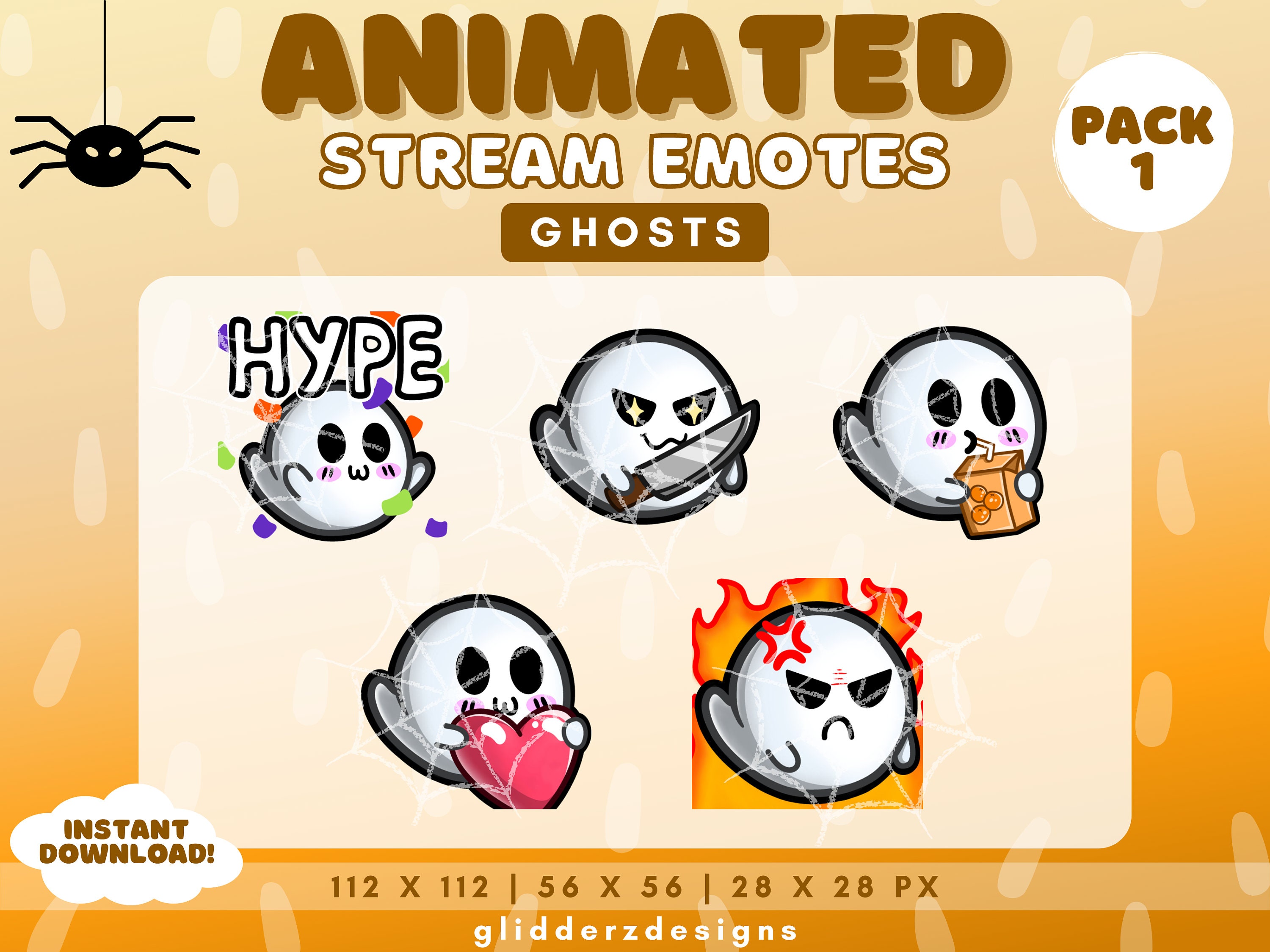Animated Twitch Emotes Ghosts | Animated Ghost Emotes | Twitch Ghost ...