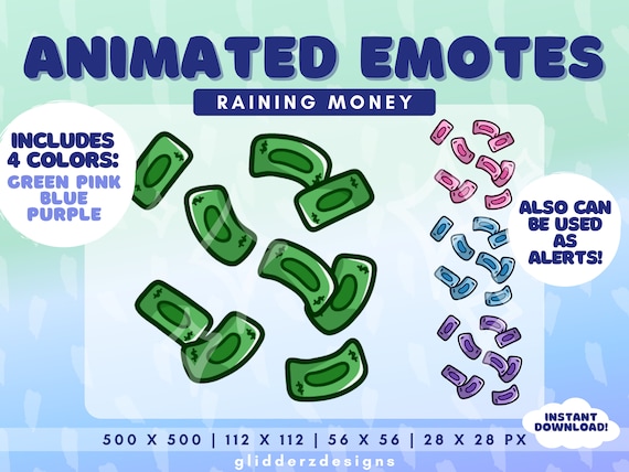 Raining Money ANIMATED Emote and Alerts Money Animated - Etsy