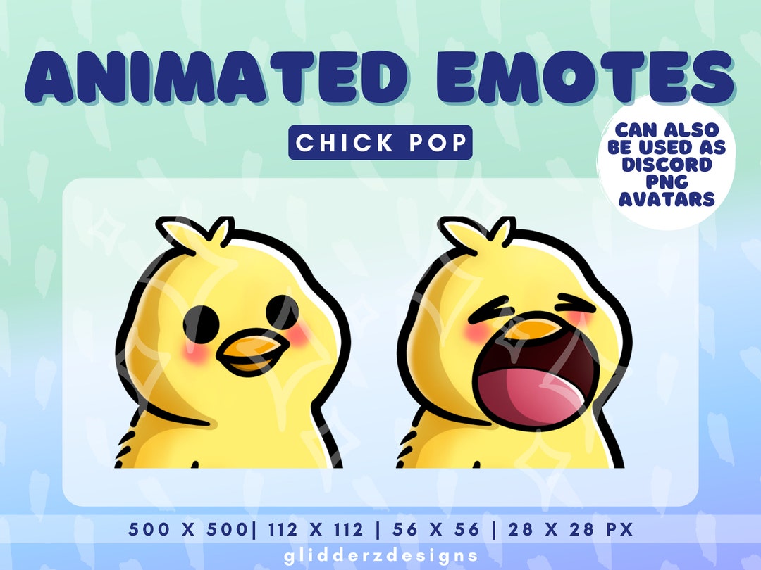 ANIMATED Pop Twitch Emote | Chick Pop Twitch Emote | Chick Pop Animated ...