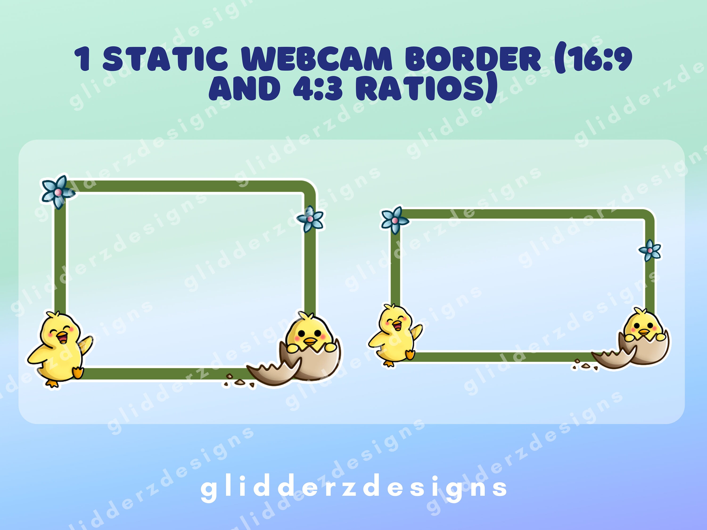 Chick Overlays Twitch ANIMATED Animated Twitch Chick Overlay - Etsy UK