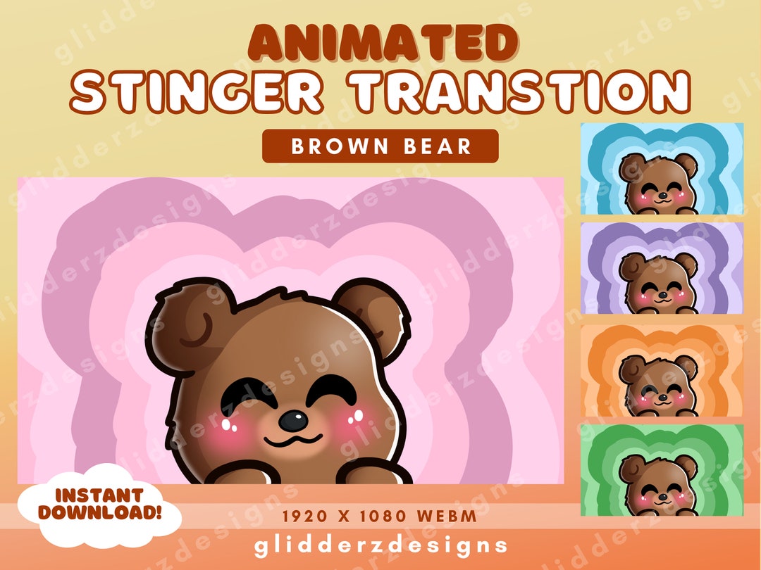 Brown Bear Stinger Transition Twitch | Brown Bear Stream Transition ...
