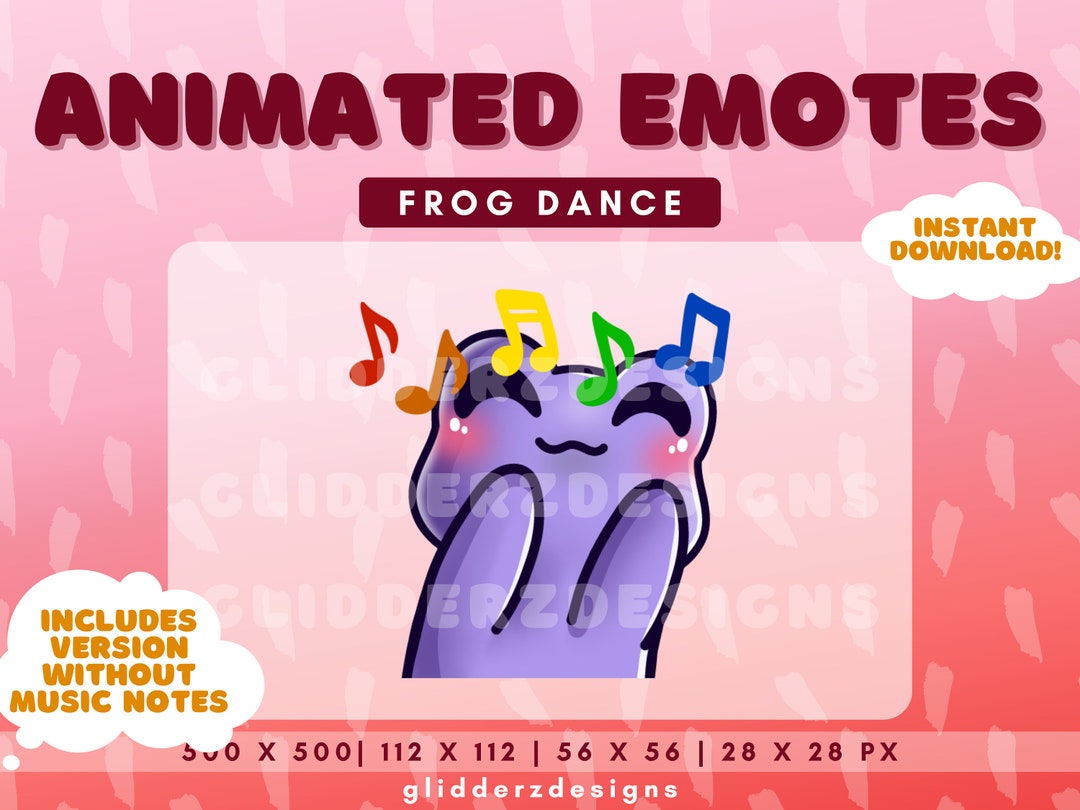 Dancing Frog Twitch Emote | Dance ANIMATED Twitch Emote | Purple Frog ...