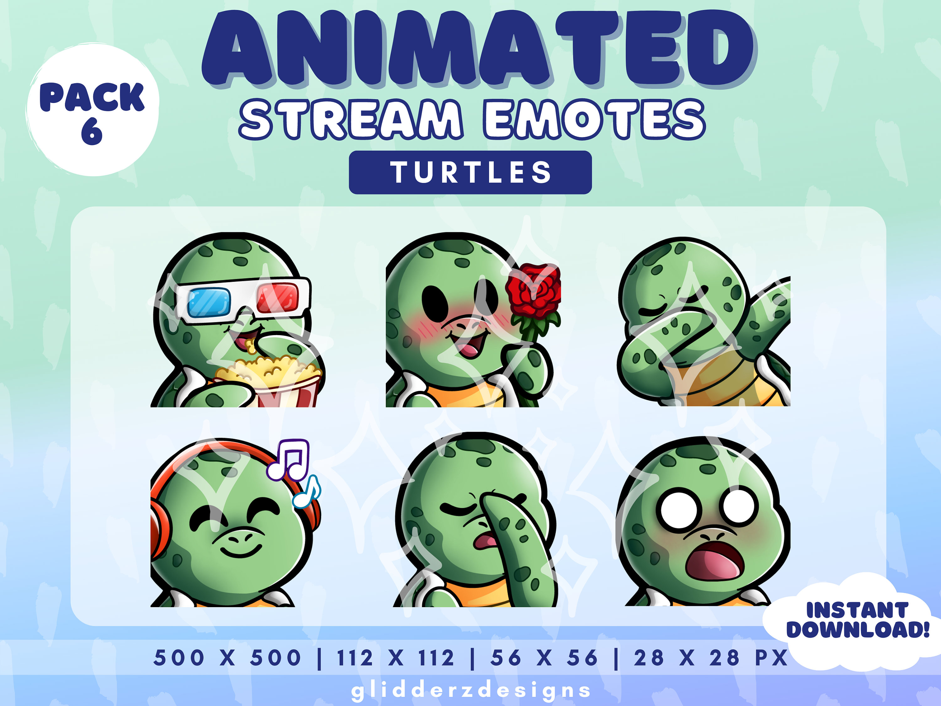 Turtle Twitch Emote Animated Turtle Twitch Emotes Animated - Etsy