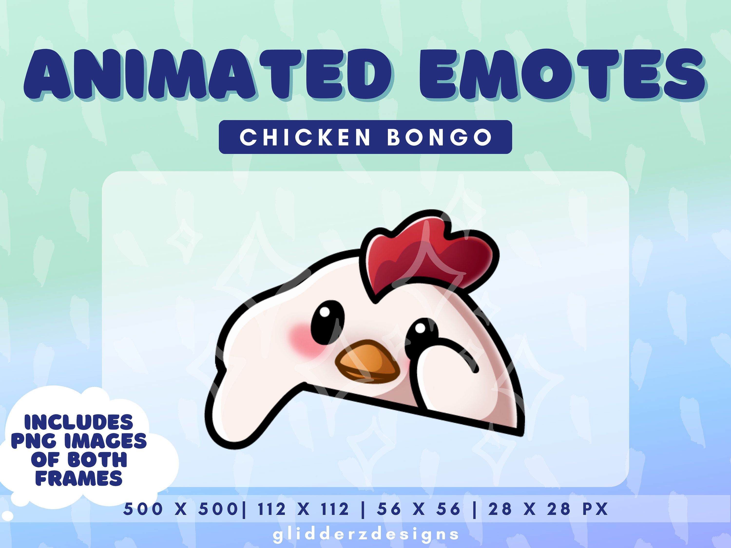 Chicken Bongo Animated Emote Twitch Bongo Chicken Twitch - Etsy