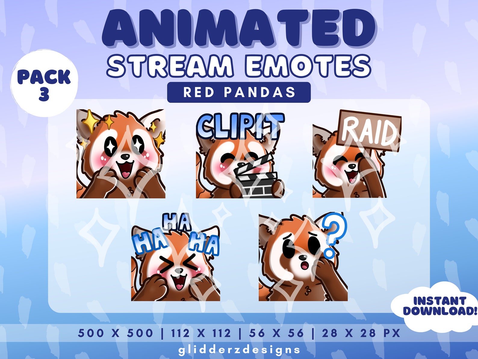 Animated Twitch Emote Red Panda Pack 3 Red Panda Animated - Etsy