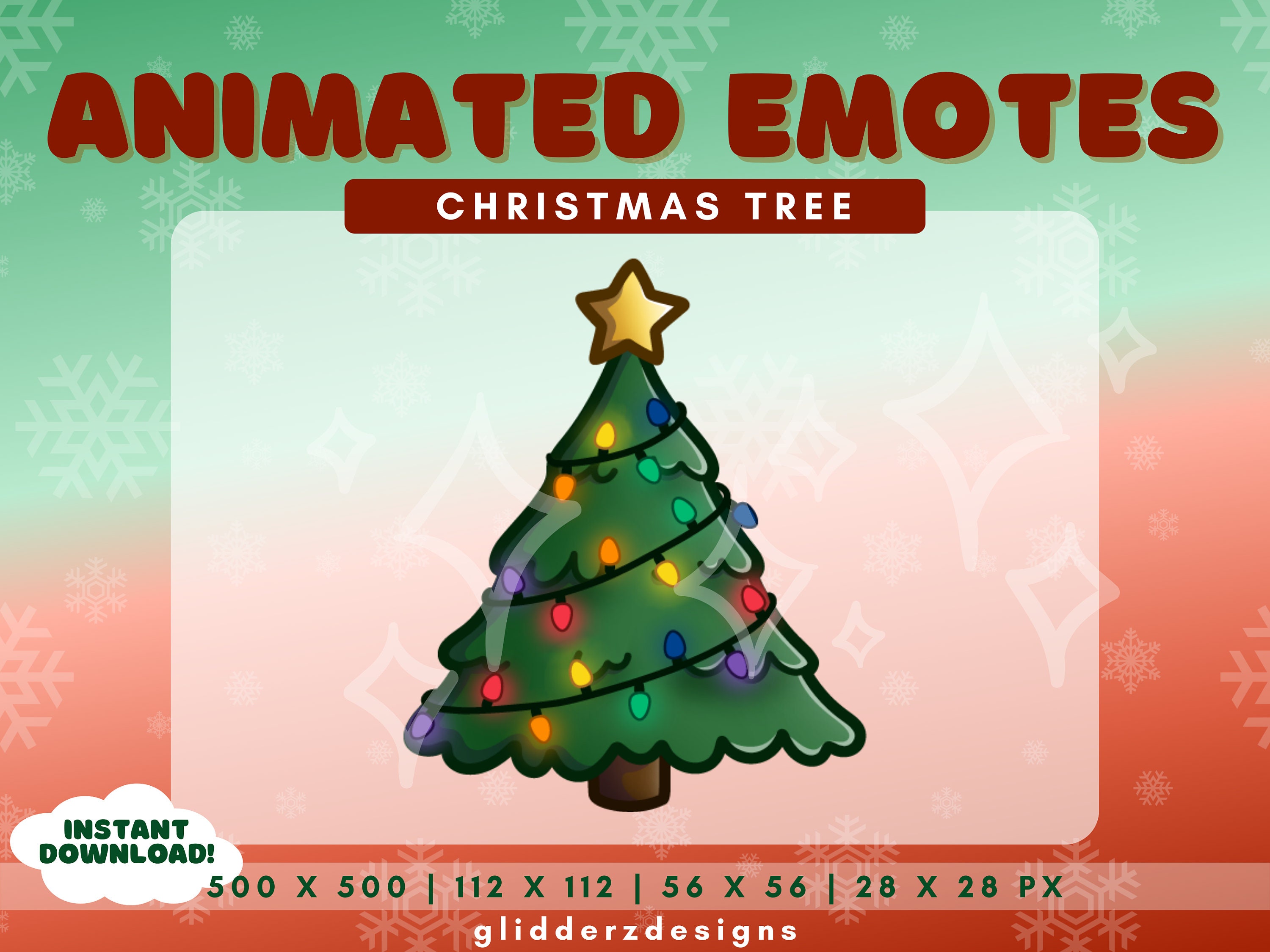 Christmas Tree ANIMATED Twitch Emote Christmas Tree Twitch - Etsy