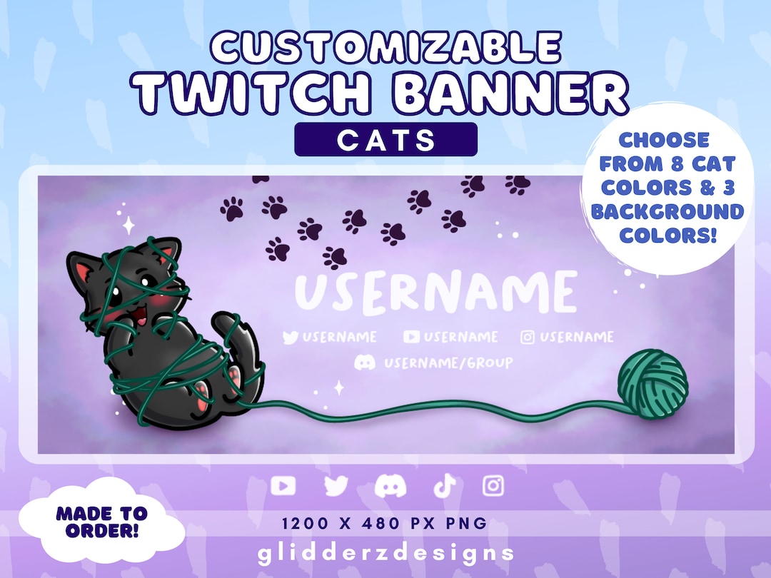 Cat Banner Twitch Customizable Twitch Banner Cute Cat Twitch Banner Cat ... Cat Banner Twitch Customizable Twitch Banner Cute Cat Twitch Banner Cat ...