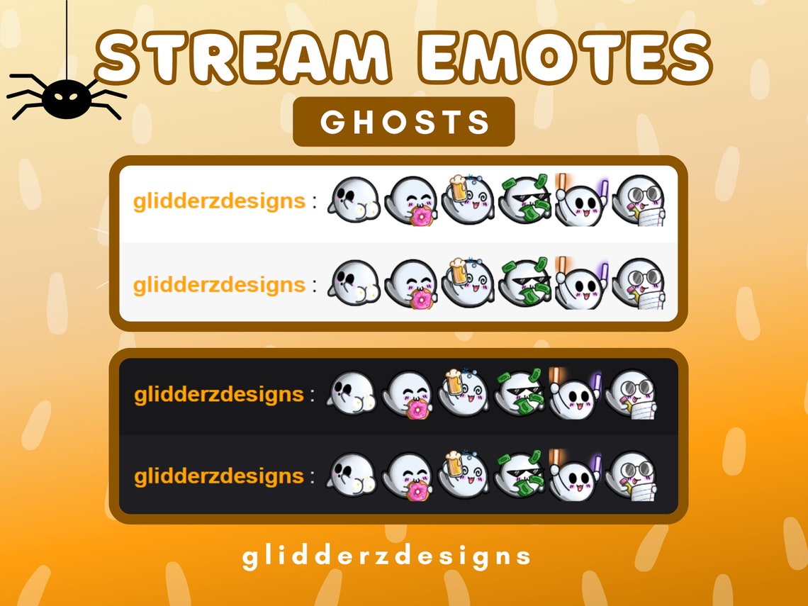 Ghost Twitch Emotes Animated | Halloween Animated Emotes | Ghost ...