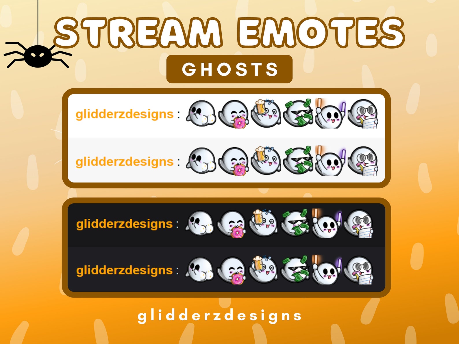 Ghost Twitch Emotes Animated | Halloween Animated Emotes | Ghost ...