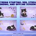 ANIMATED Twitch Overlay Cat Cat Animated Stream Overlays Tuxedo Cat ...