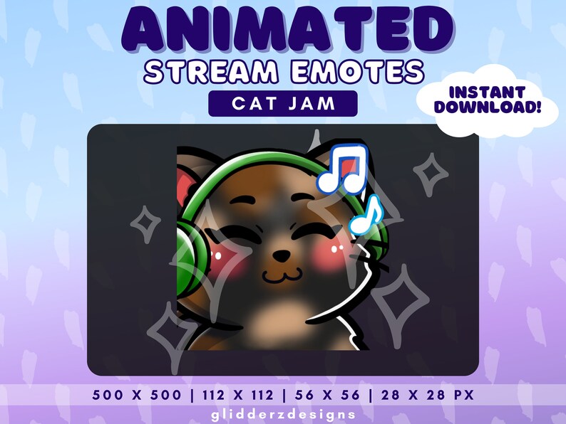 Cat Jam Animated Emote Cat Jam Twitch Emote Animated Cat - Etsy