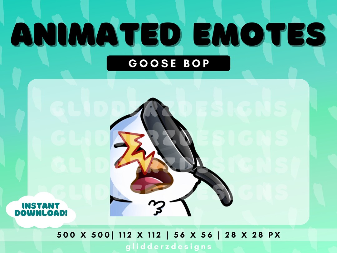 Goose Bop Animated Emote Frying Pan Emote Twitch Cute Goose Twitch ...