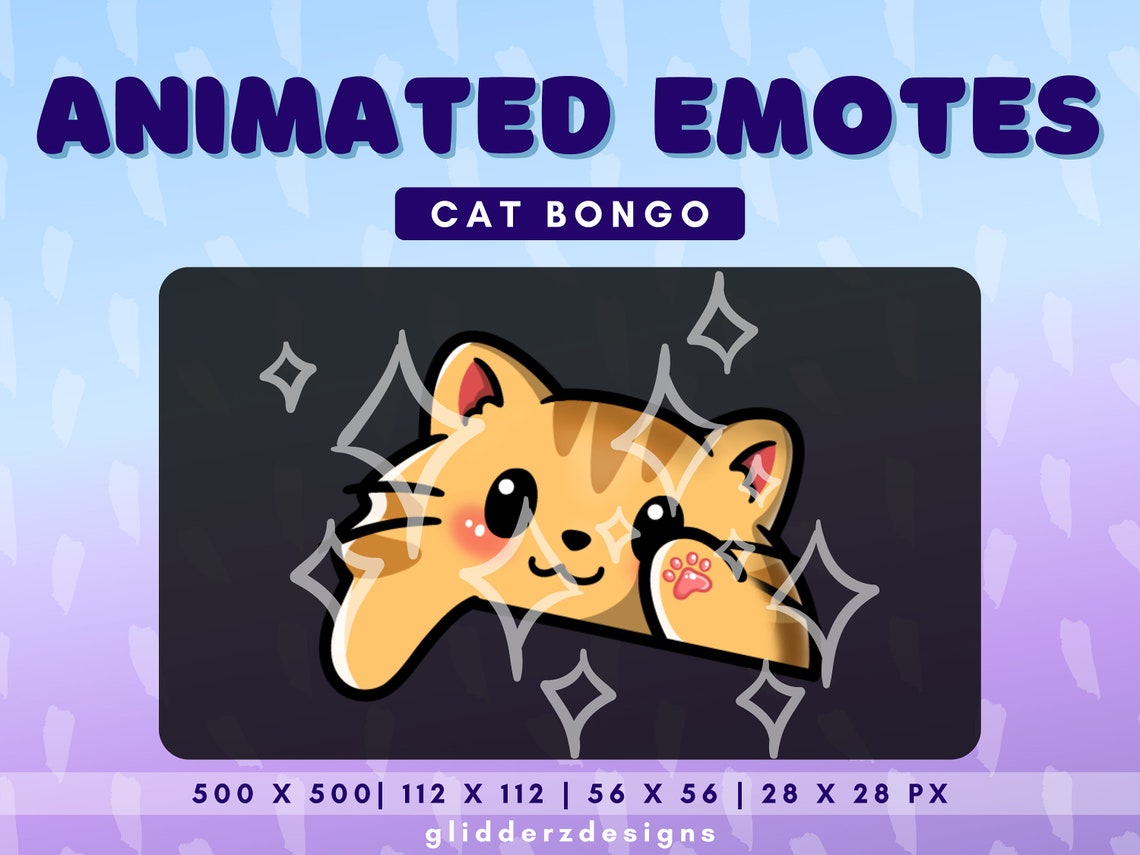 Animated Bongo Cat Emote Orange Bongo Cat Animated Emote - Etsy