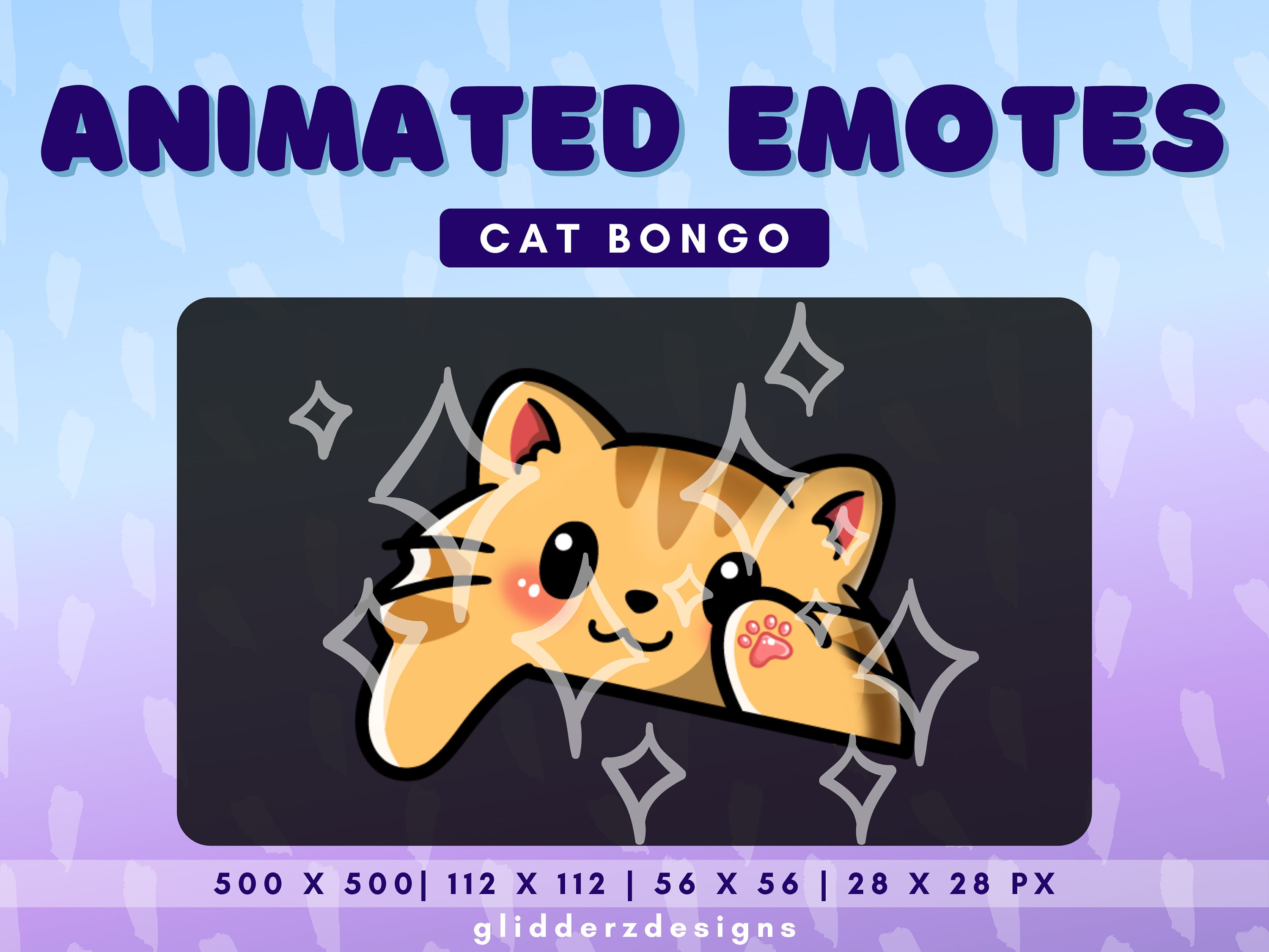 Animated Bongo Cat Emote Orange Bongo Cat Animated Emote - Etsy
