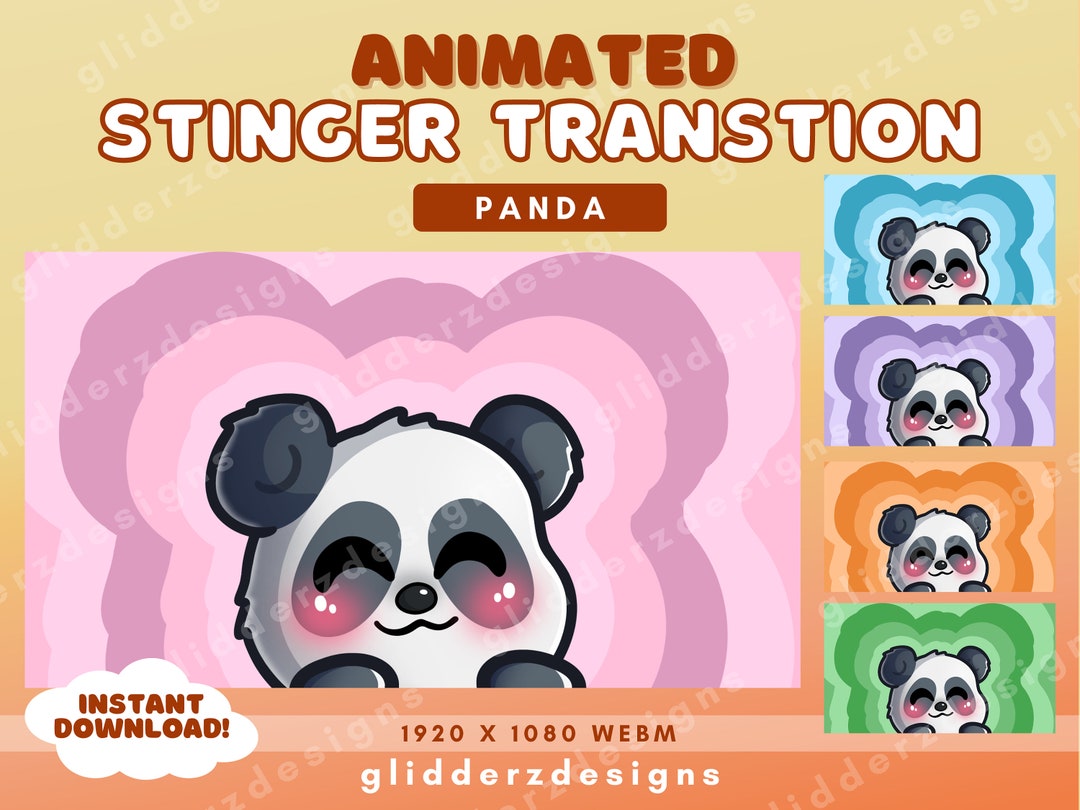 Panda Twitch Stinger Transition | Panda Stream Transition | Animated ...