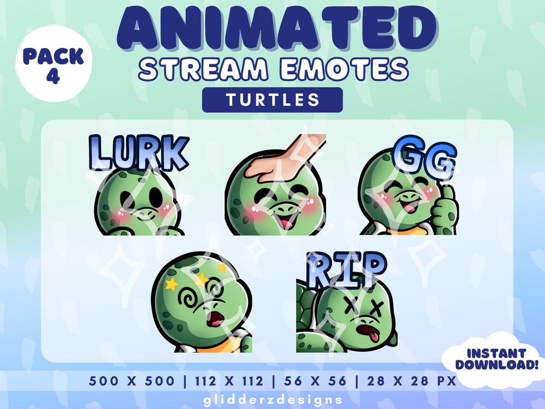 Twitch Turtle Animated Emotes | Turtle Twitch Emote Animated | Turtle ...