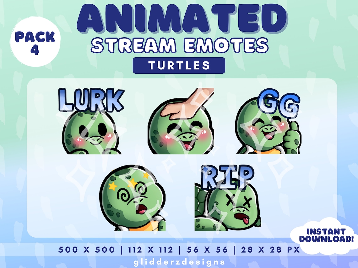 Twitch Turtle Animated Emotes Turtle Twitch Emote Animated - Etsy