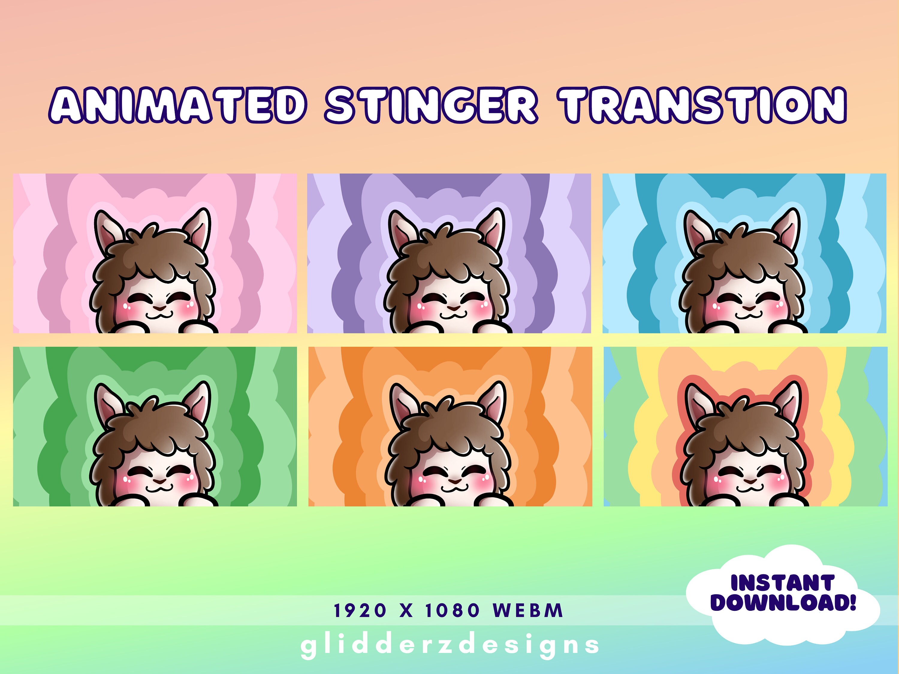 Brown Llama Stinger Transition Twitch | Llama Stream Transition ...