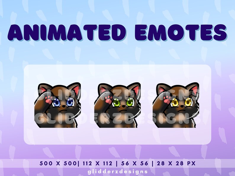 Tortoiseshell Cat Salute Animated Emote Tortoiseshell Cat - Etsy