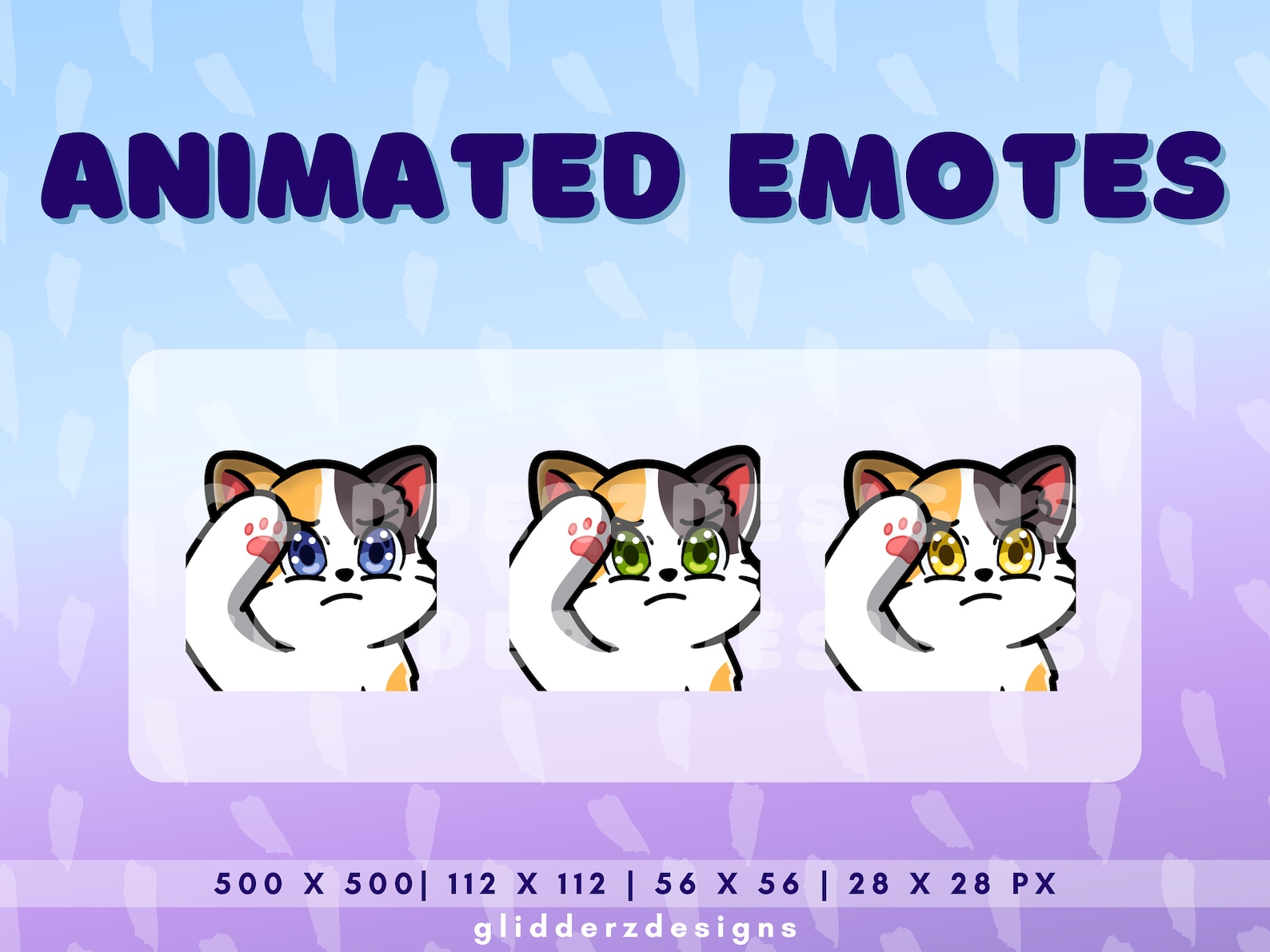 Calico Cat Salute Animated Emote Calico Cat Animated Emote - Etsy