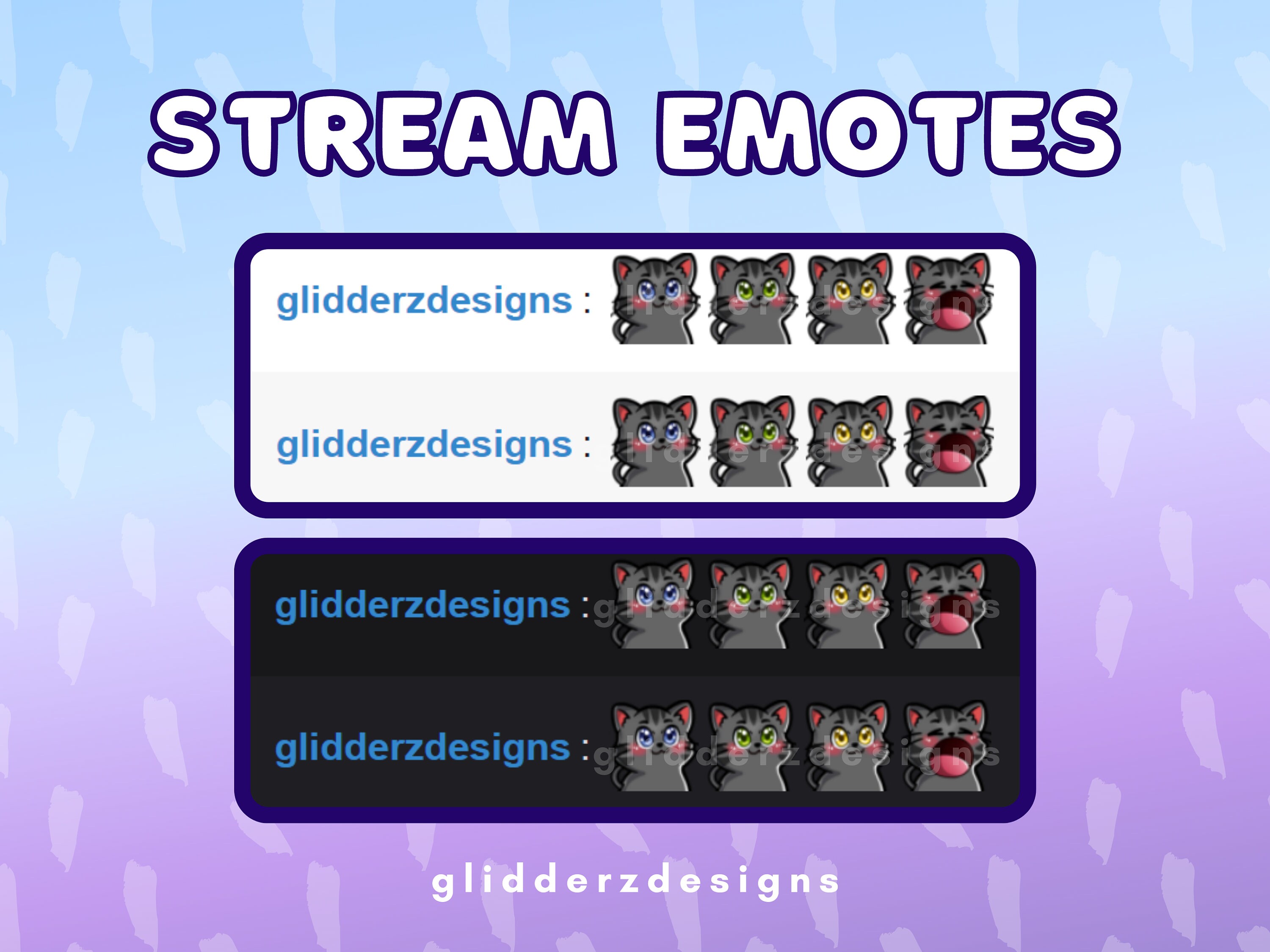 Pop Cat Twitch Emote Animated | Gray Cat Animated Emote Pop Cat | Pop ...